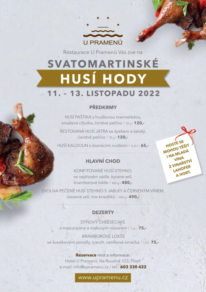 Svatomartinské husí hody - Hotel U Pramenů
